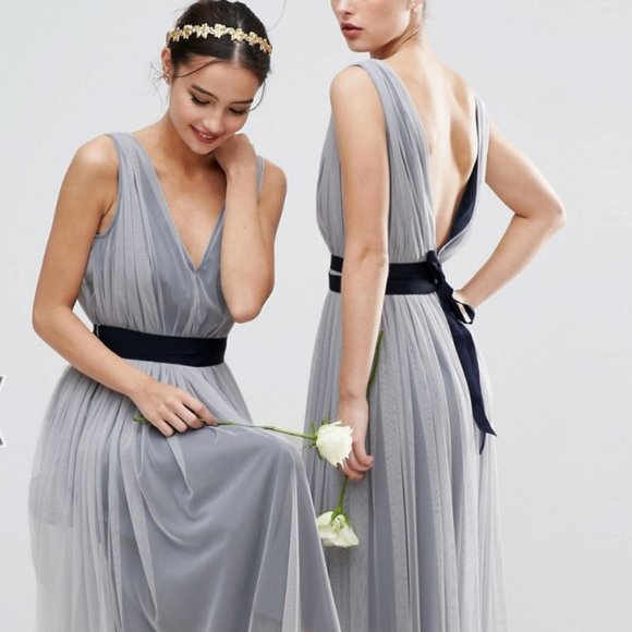 ASOS Petite | Dresses | Asos Petite Mesh Midi Dress With Ribbon ...